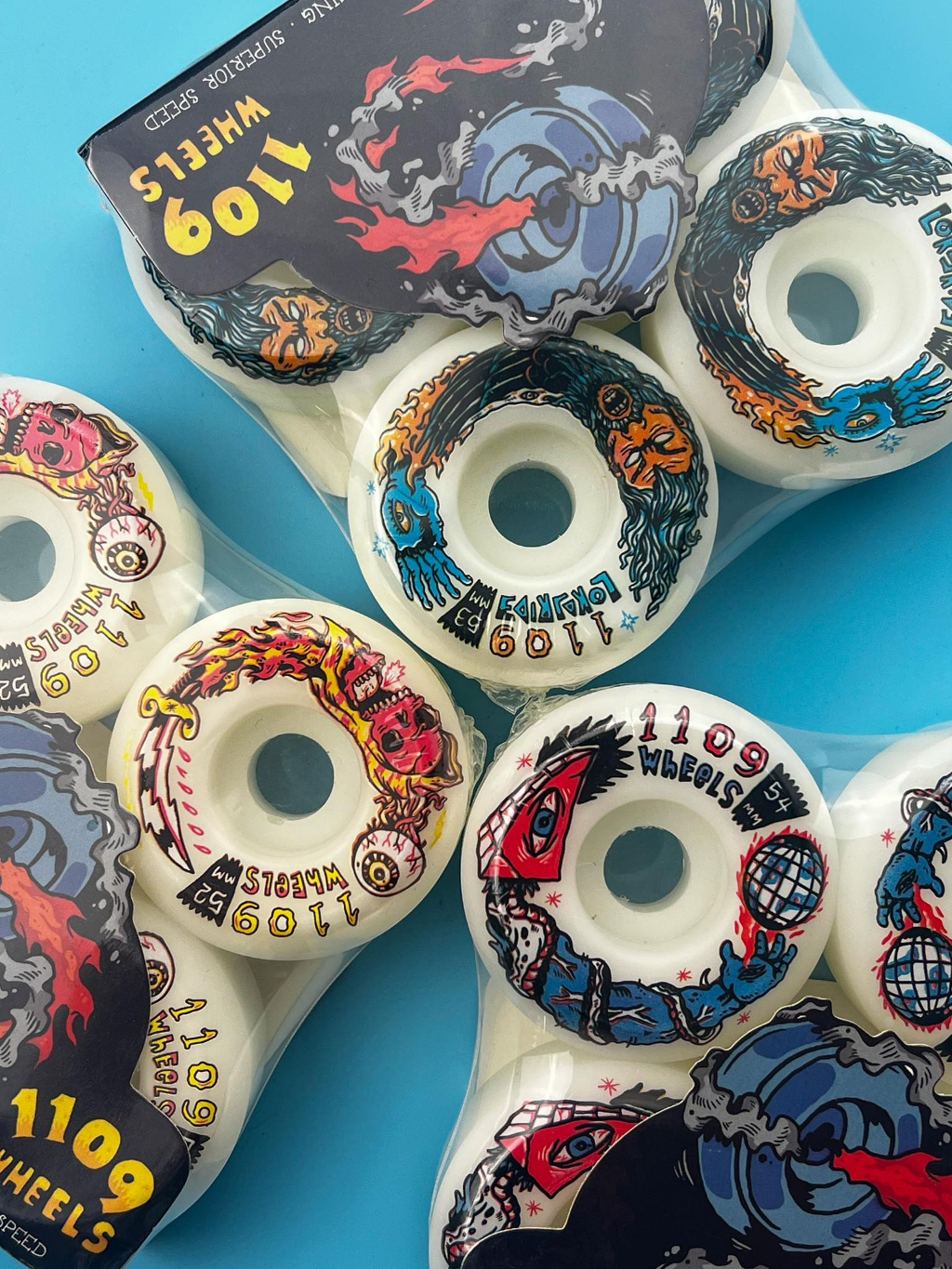 1109 101A High-Performance Skateboard Wheels, Set of 4 – Durable, Fast ...