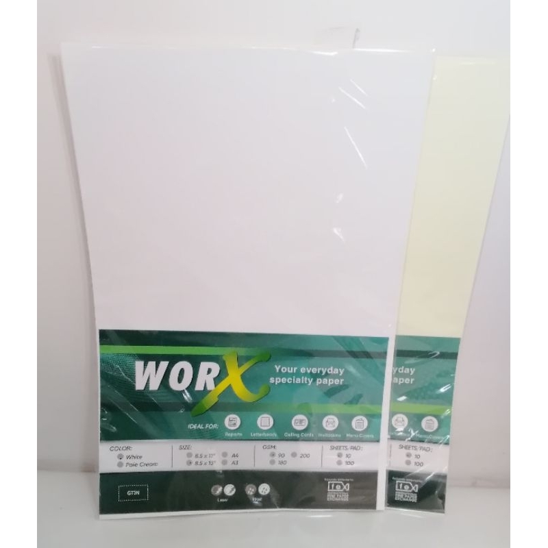 1PACK WORX SPECIALTY PAPER LONG SIZE (10 SHEETS) | Shopee Philippines