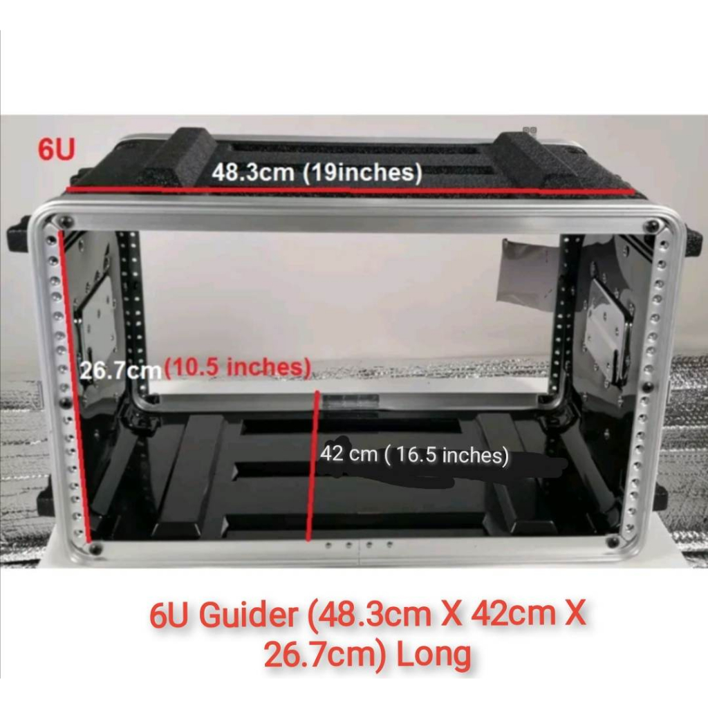 6U ABS Rack Guider Flight Case Sound Equipment Rack ( Medium / Long ...