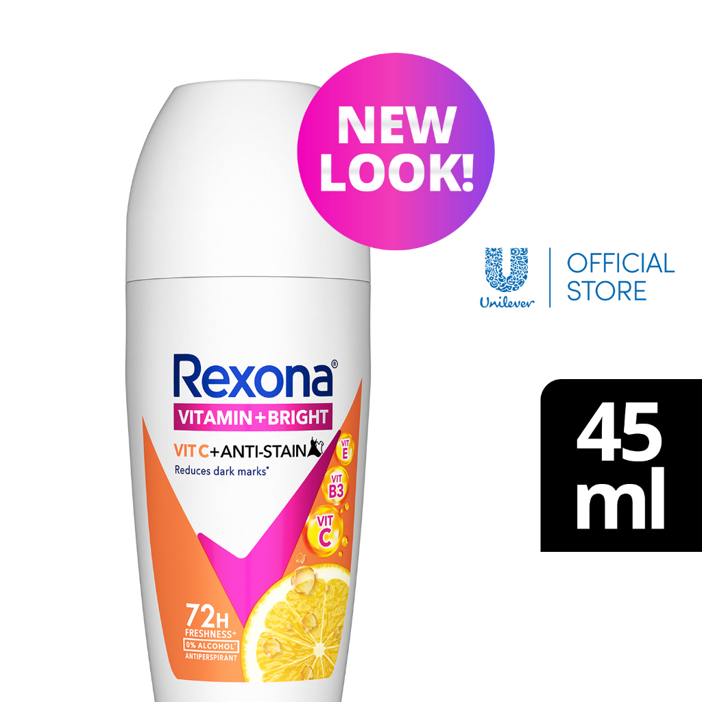 Rexona Roll On Deodorant Vit C + Anti-Stain 45ml | Shopee Philippines
