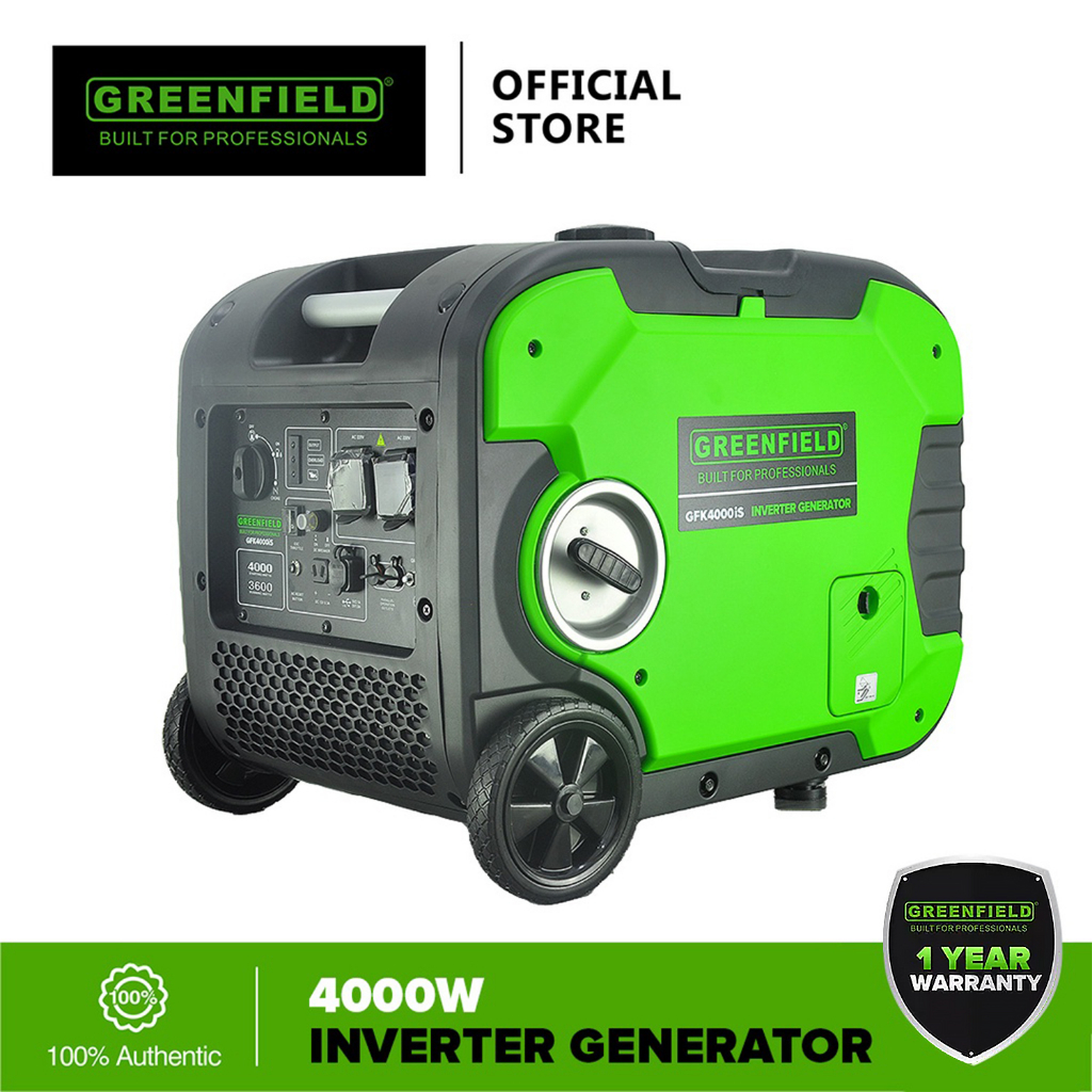 Greenfield Inverter Generator Gasoline 4000W Manual/Recoil Start ...