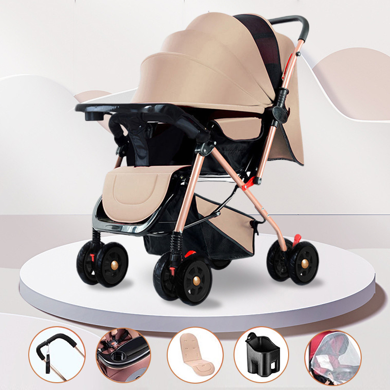 Stroller for Baby Two-Way Reversible Handle Foldable Stroller for ...