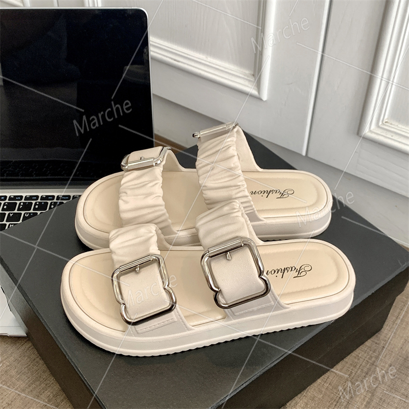 Marche New Korean Two Strap Slippers For Women(add one size bigger ...