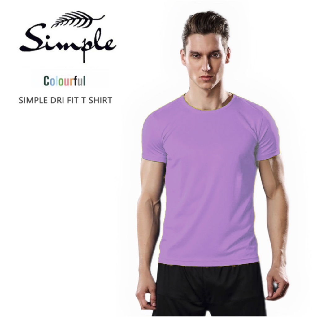 SIMPLE drifit t-shirt Unisex LIGHT VIOLET color round neck T-shirt ...