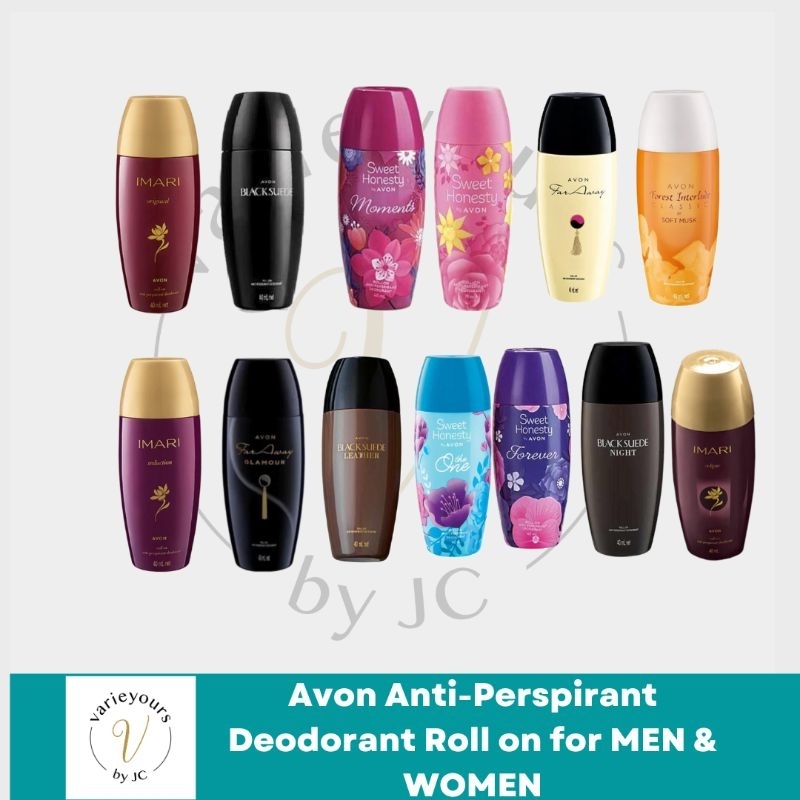 Avon Anti-perspirant Deodorant Roll-On (Imari, Black Suede,Sweet ...