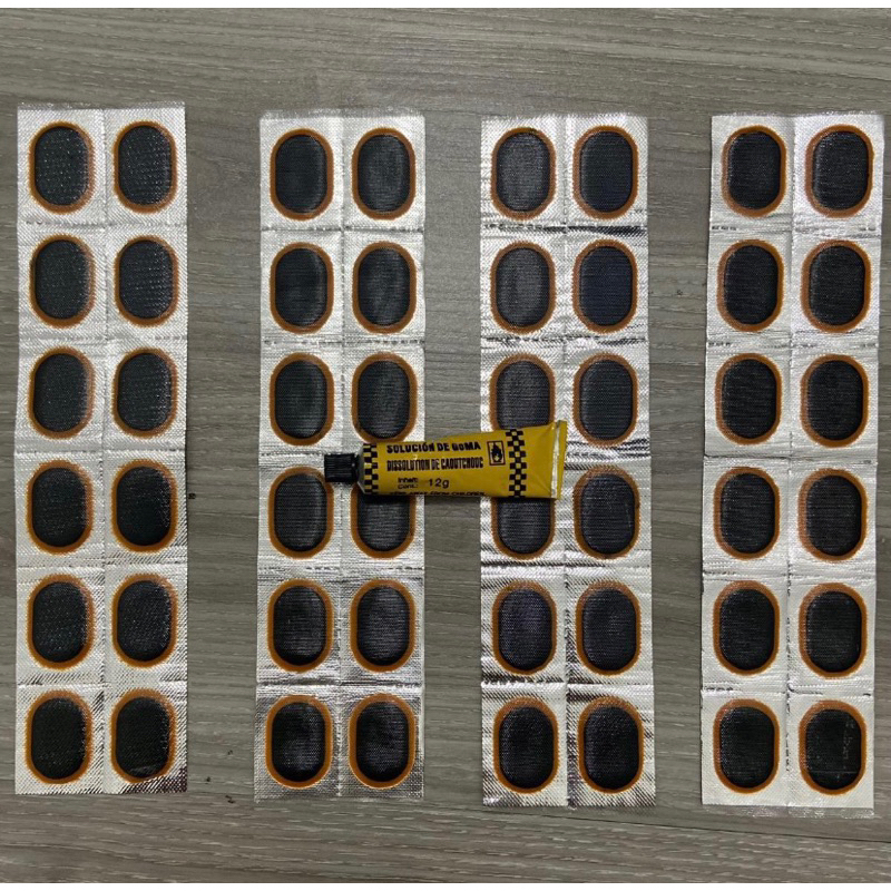 Patch with Rubber Solution 48 Pieces Patch for Tires, Inflatable Pools ...