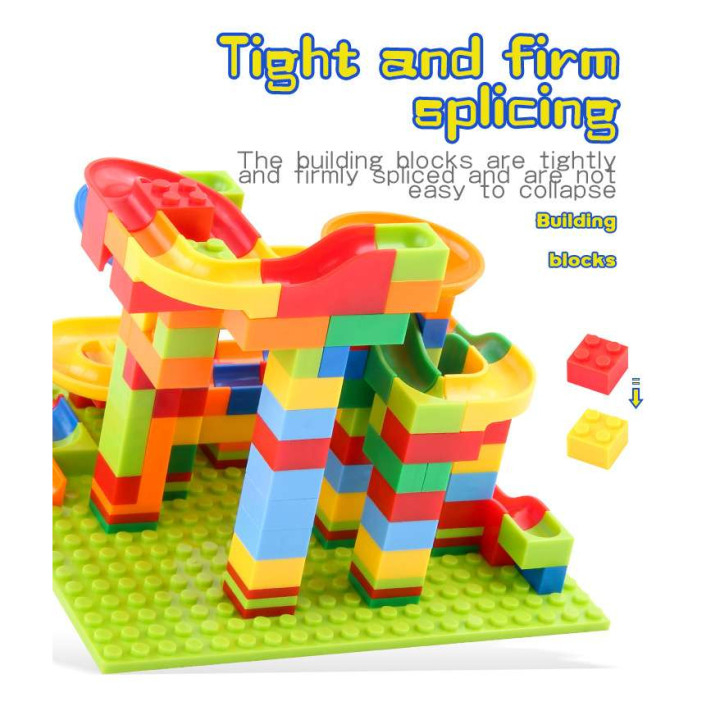 168 Pieces Small Size Marble Race Run Building Blocks, Ball Maze ...