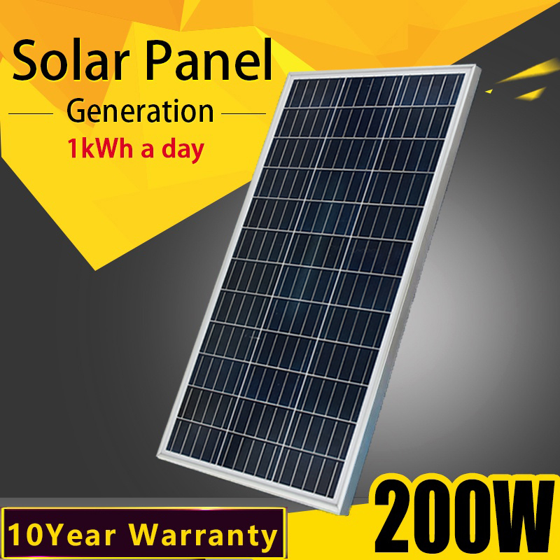Dual-Glass 200W Solar Panel Monocrystalline Silicon Waterproof Solar ...