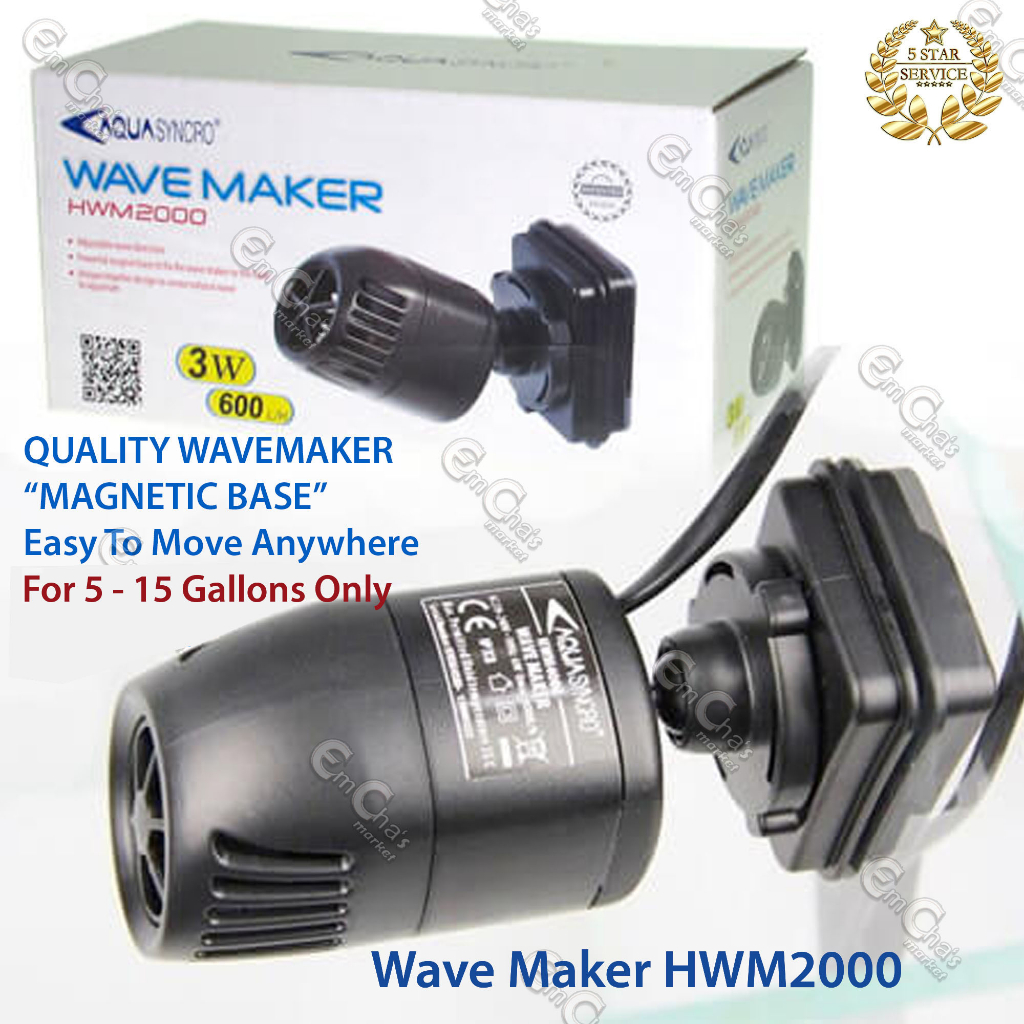 Aqua Syncro Wavemaker Hwm2000 For 5-15 Gallons (Acc) (5Gl) (10Gl) (15Gl ...