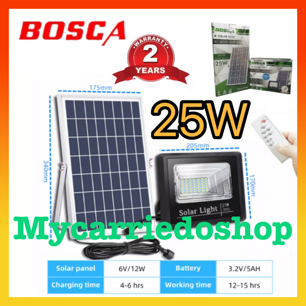 BOSCA 25W Heavy Duty Solar Led Outdoor Flood Light Street Lamp IP65 ...