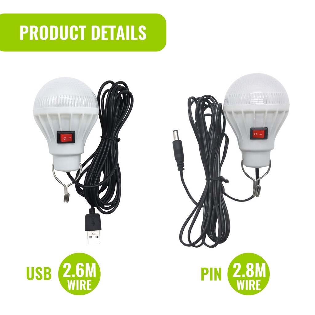 KUKU USB Wired Power Saving Light Bulb For Powerbank /Solar/Laptop/ Radio/Compute/ Power Adaptor ...
