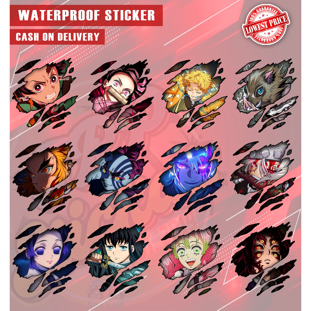 Demon Slayer SCRATCH Anime Waterproof Sticker | Shopee Philippines