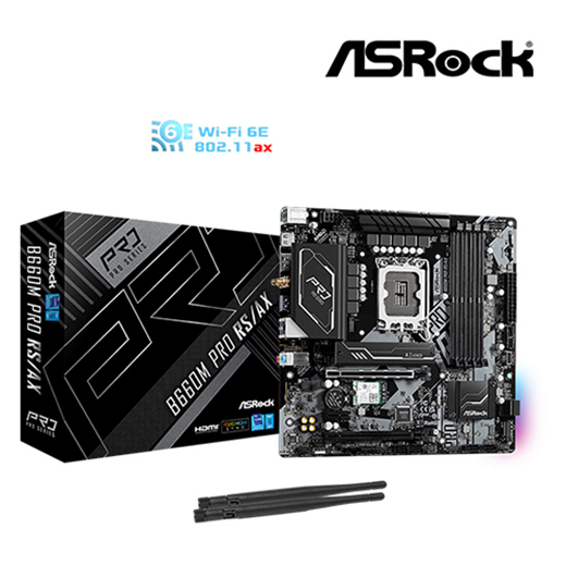 Asrock B660M Pro RS/AX Motherboard - Intel B660 (LGA1700) / DDR4 ...