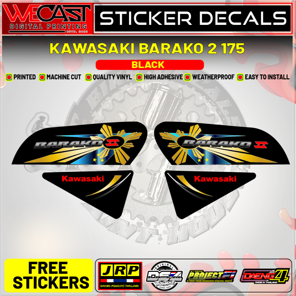 KAWASAKI BARAKO 2 STICKER DECALS | Shopee Philippines