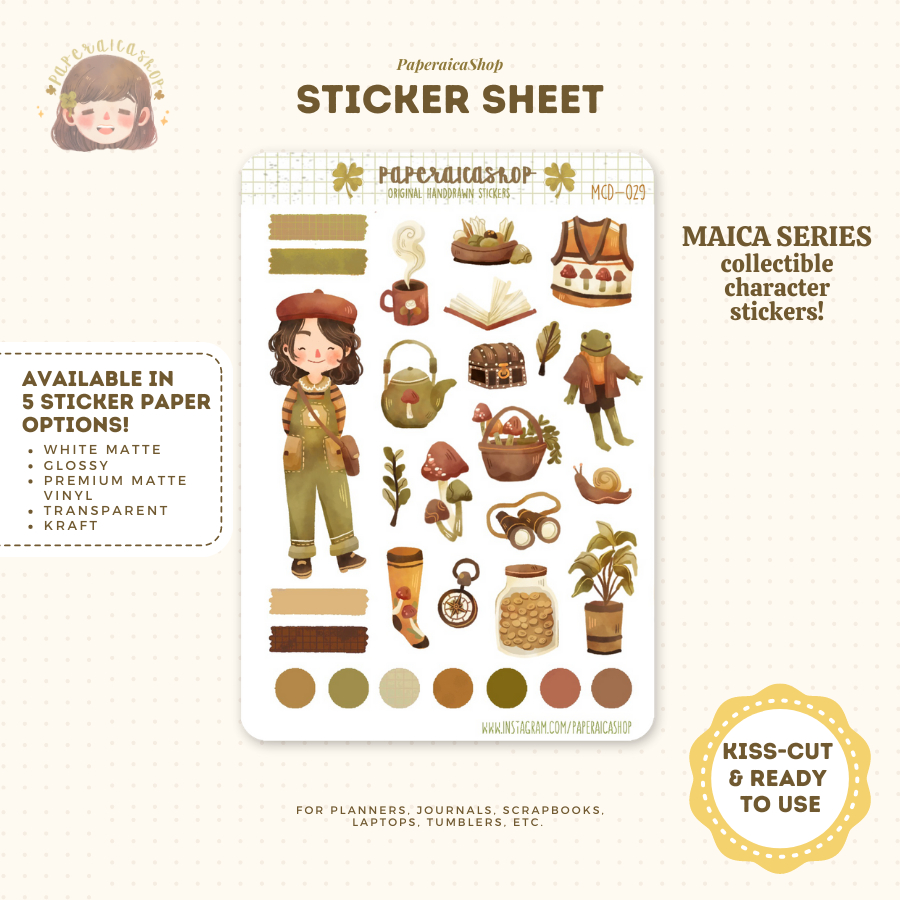 Cute Goblin Girl Sticker, Goblincore Sticker, Forest Sticker, Nature ...