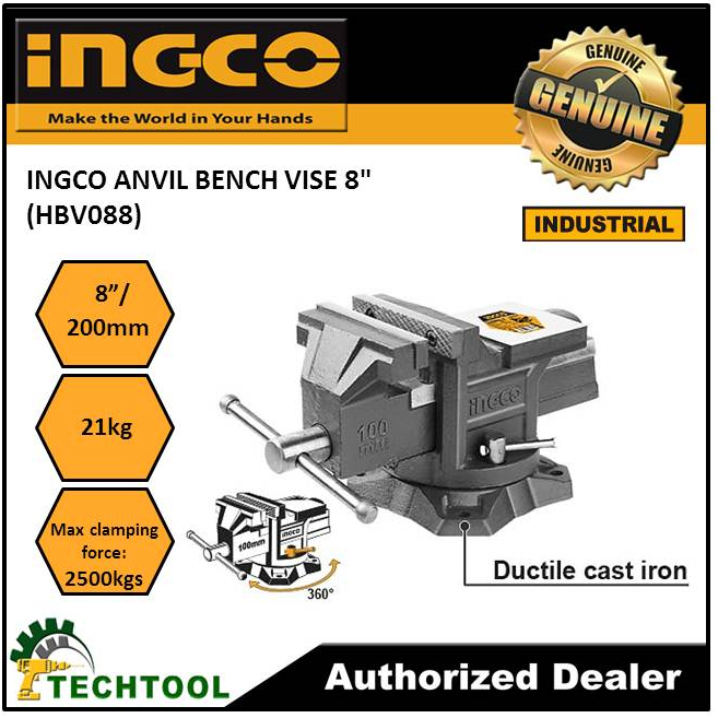 INGCO ANVIL BENCH VISE 8" (HBV088) | Shopee Philippines