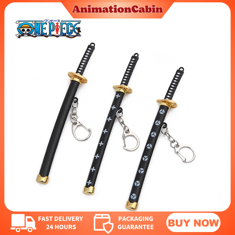Sword Toy Keychains One Piece Keychains Samurai Sword Key buckle Anime ...