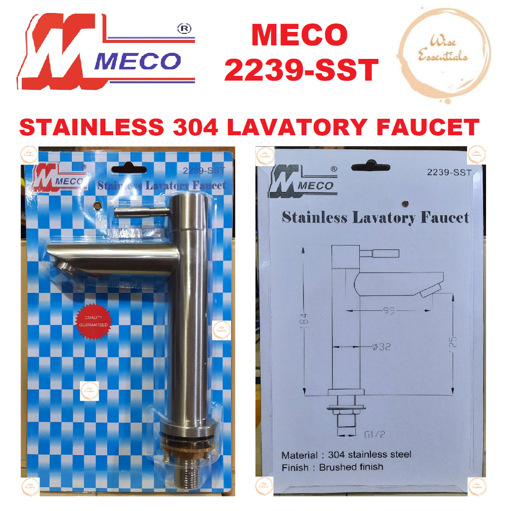 MECO Stainless Steel 304 Lavatory Faucet | Shopee Philippines
