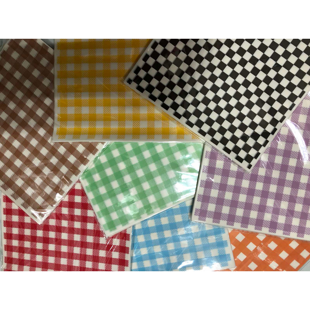 100pcs CHECKERED Wax Paper (16x16 cm) | Shopee Philippines
