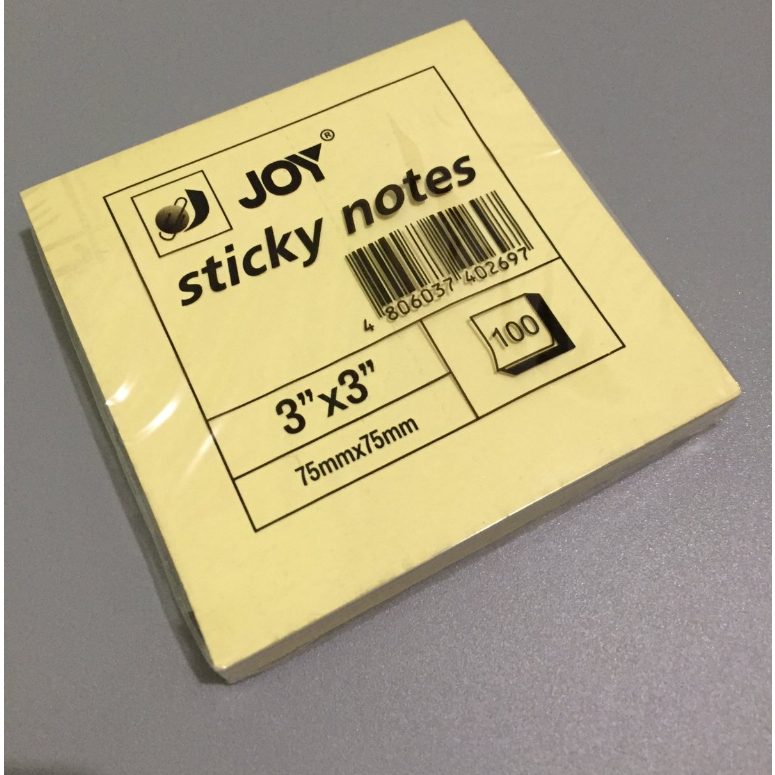 STICKY NOTES Ordinary Yellow 3x3 100pcs/pack | Shopee Philippines