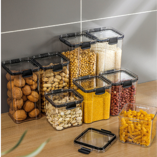 Black cans sealed snack food fresh-keeping transparent sealed storage ...