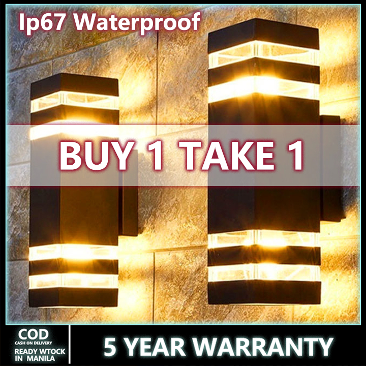 wall light Aluminum Courtyard Garden Lamp Up & Down LED Wall Lamp Wall ...