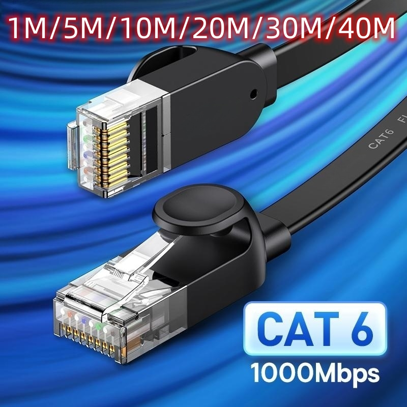 20M30M40M Cat6 UTP RJ 45 Splitter Network Cable Twisted Pair Patch Cord ...