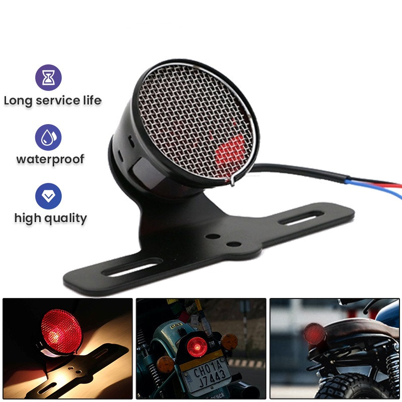 HIFAST Net Tail Light LED Brake Light Universal Tail Light Motorcycle ...