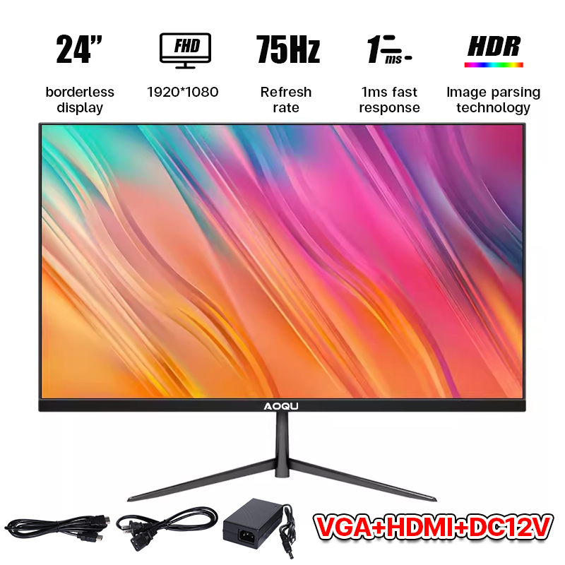 27 Inch HD Monitor PC Screen curved surface 75HZ Computer professional ...