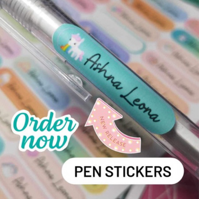 Pen Stickers Pencil Labels Cute Name Stickers | Shopee Philippines