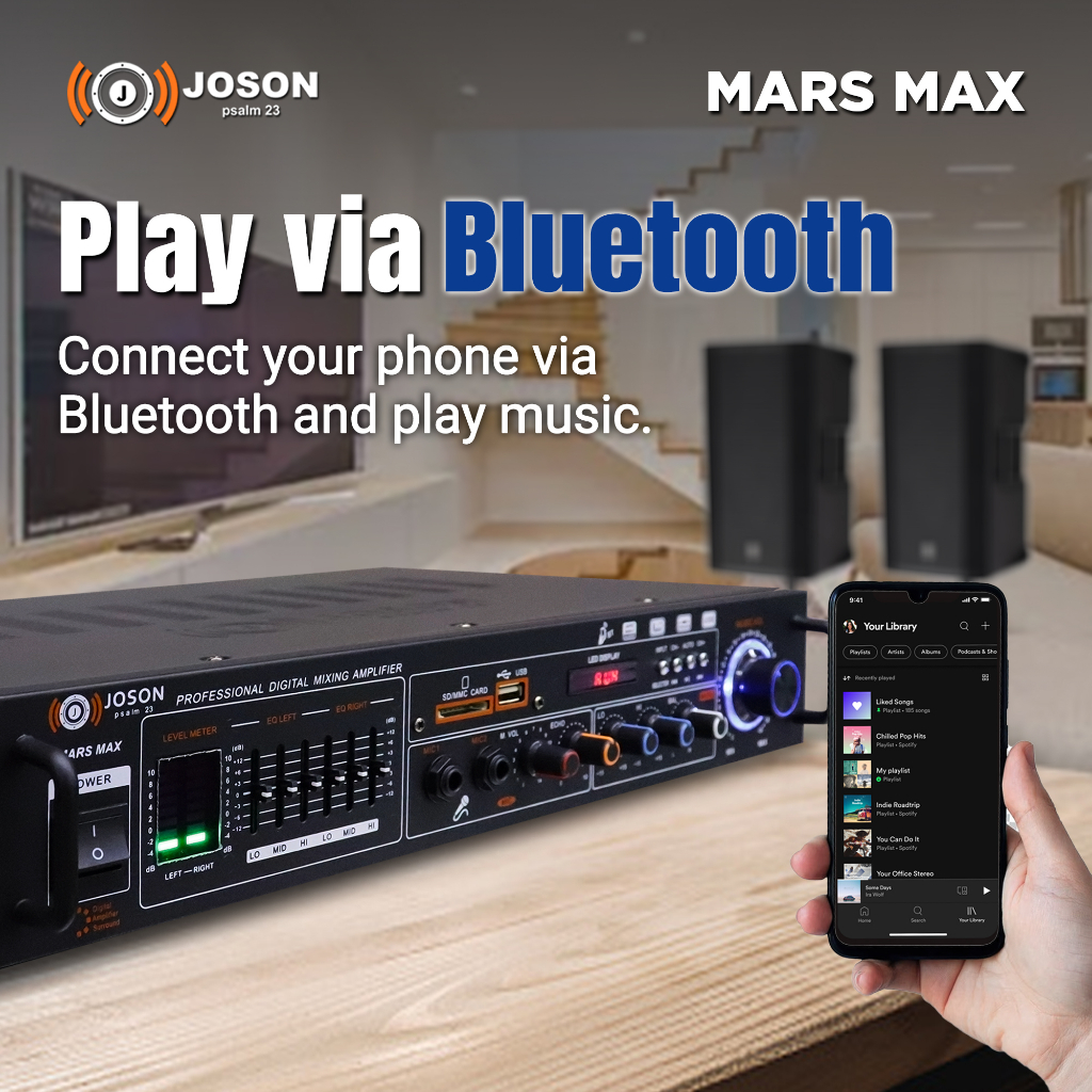 Joson MARS MAX Professional Digital Mixing Amplifier | Shopee Philippines