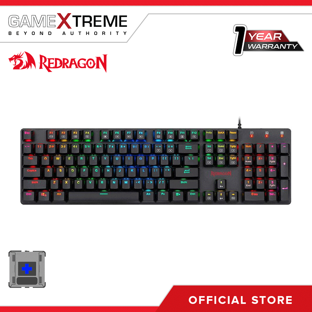 Redragon Shrapnel RGB 104 Keys Mechanical Gaming Keyboard Blue Switch ...