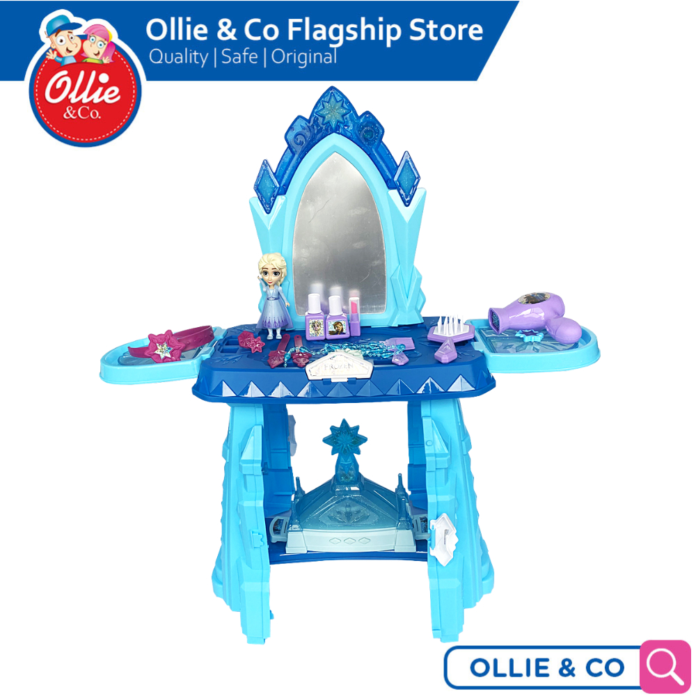 Disney Frozen 2 in 1 Snow Castle Magic Dresser Vanity with Elsa Mini ...