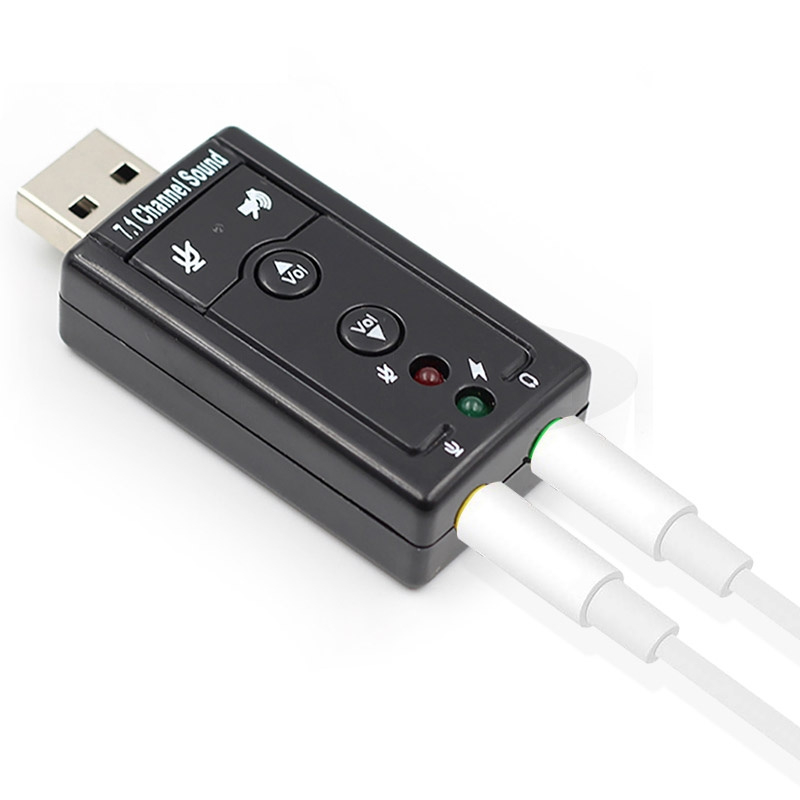 USB Virtual Audio Sound Card Adapter 7.1 Channel Transfer Adapter ...