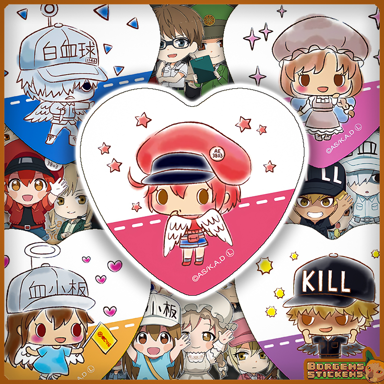 Cells at Work / Hataraku Saibou Chibi - Vinyl Waterproof Sticker ...