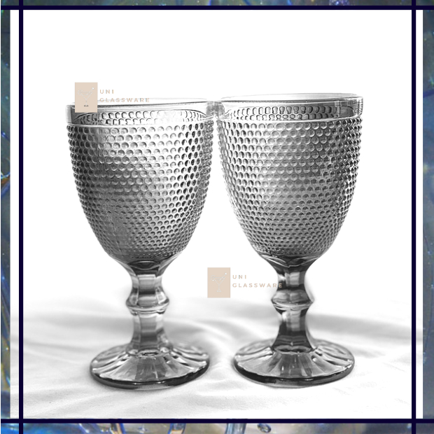 UNIGLASSWARE [6PCS] 300ML High Transparent/Colored Goblet/ Champagne ...