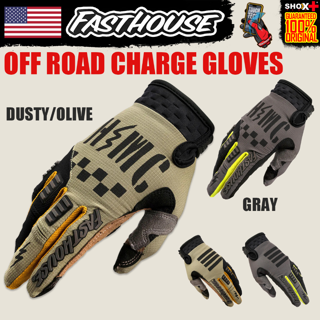 FastHouse USA Off-Road Charge Gloves - MOTO / BIKE - GUARANTEED 100% ...
