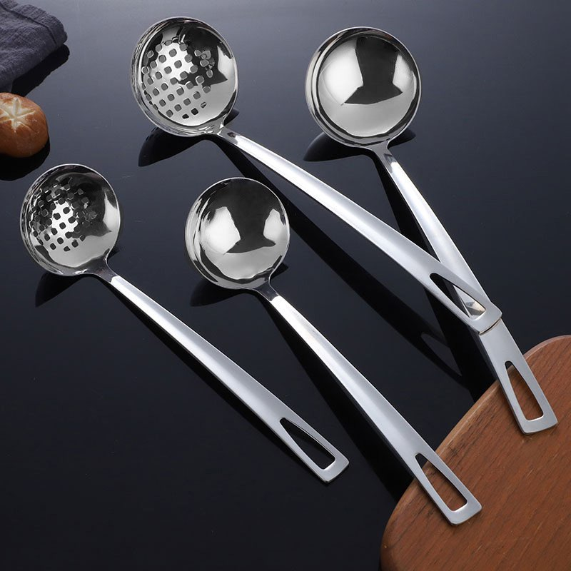 HIGH QUALITY STAINLESS STEEL SOUP LADLE LONG HANDLE SPOON KITCHENWARE ...