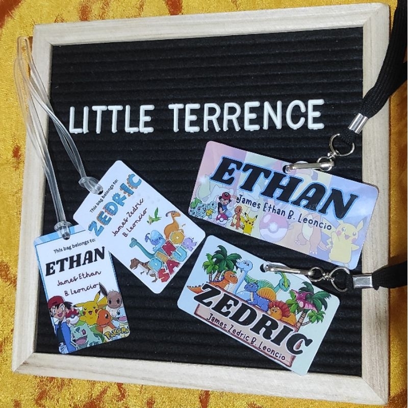 customized pvc name plate / name tag and bagtag, back to back with id ...