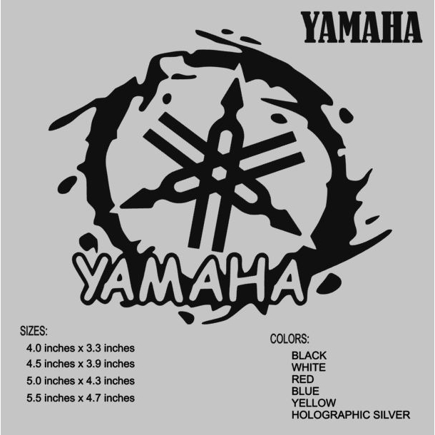 YAMAHA LOGO vinyl sticker decal for motorcycles (waterproof sticker ...