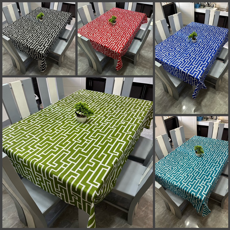 Abstract Theme Icon Elegant Design Table Cloth Geena 4 Seater 6 Seater ...