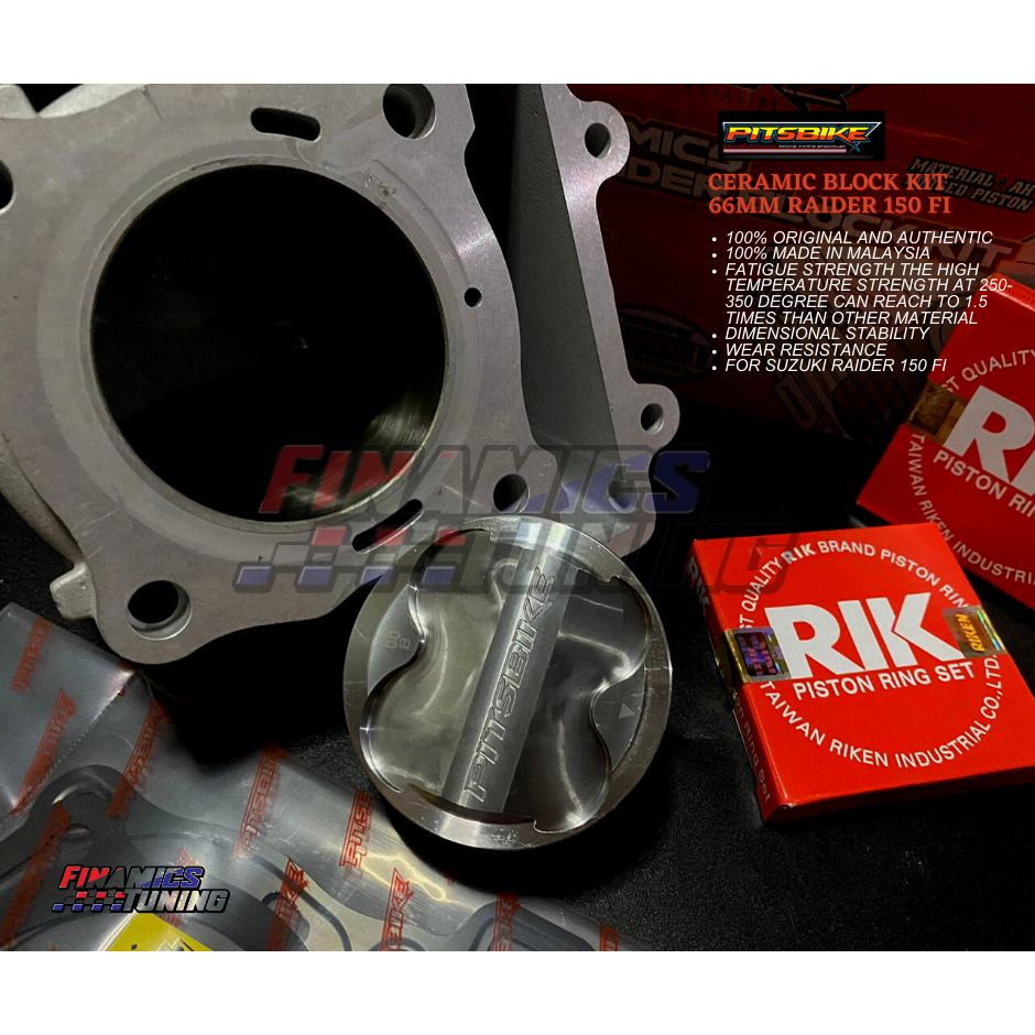 PITSBIKE 57MM CERAMIC BLOCK KIT VERSION 3 YAMAHA SNIPER 150 | Shopee ...