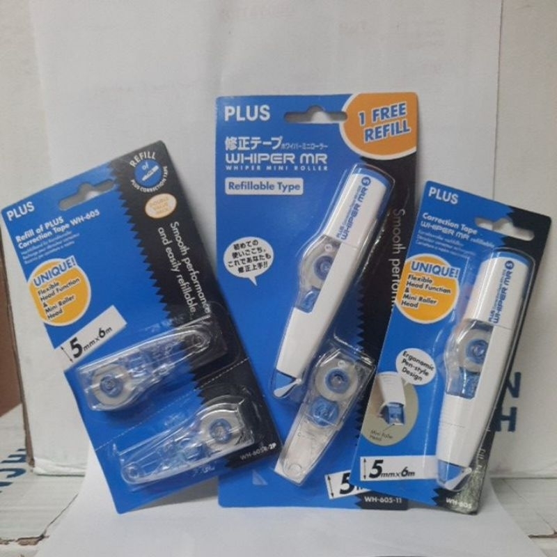 PLUS Correction Tape - WHIPER MR refillable | Shopee Philippines
