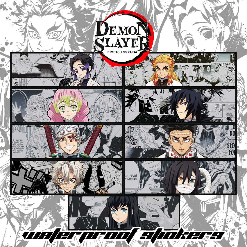 DEMON SLAYER 】MANGA SLAP WATERPROOF VINYL STICKER | SOLD PER PIECE ...