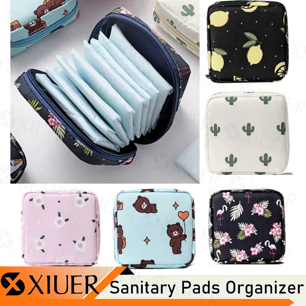 Sanitary Pads Organizer Portable Sanitary Napkin Storage Bag Cartoon ...