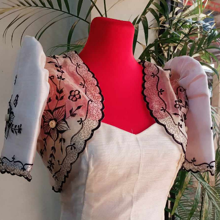 Filipiniana Top and Dress Embroidery Pina Organza | Shopee Philippines