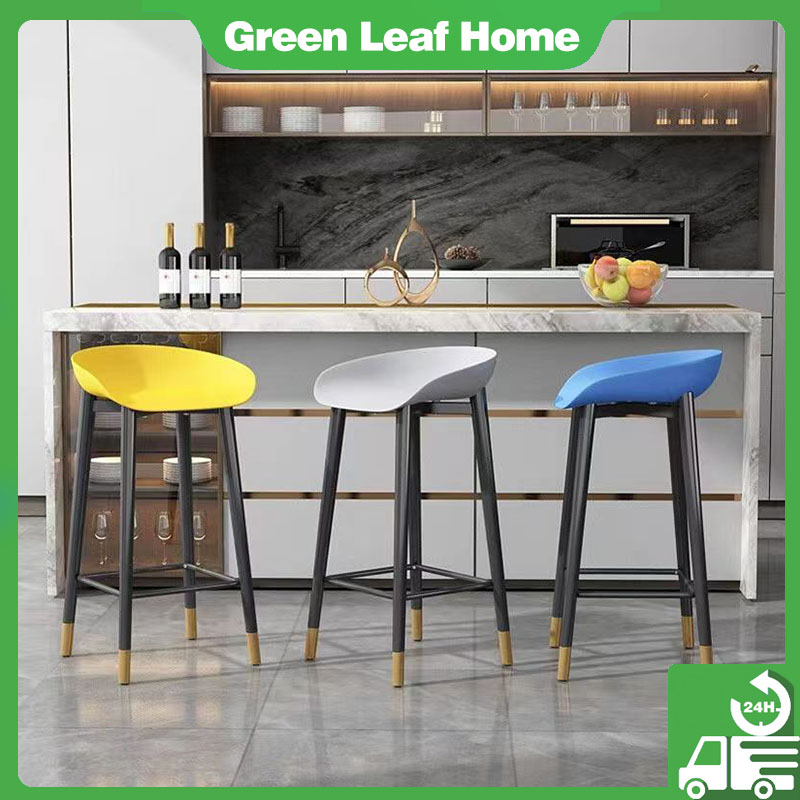 Nordic Modern Bar Chair High Chair Milk Tea Shop High Stool Home Back ...