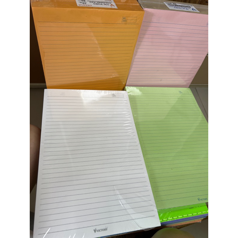 Victory Rainbow Orange Yellow Colored Pad Business Pad 80-90 LVS ...