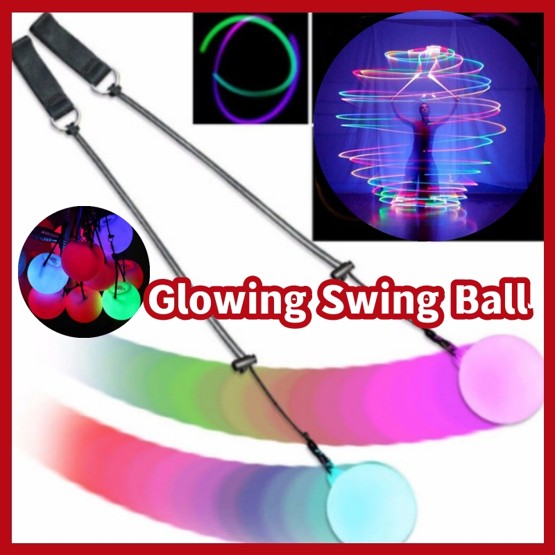 LED Colorful Light Swing Ball Button Light Swing Ball Flash Ball Throw ...