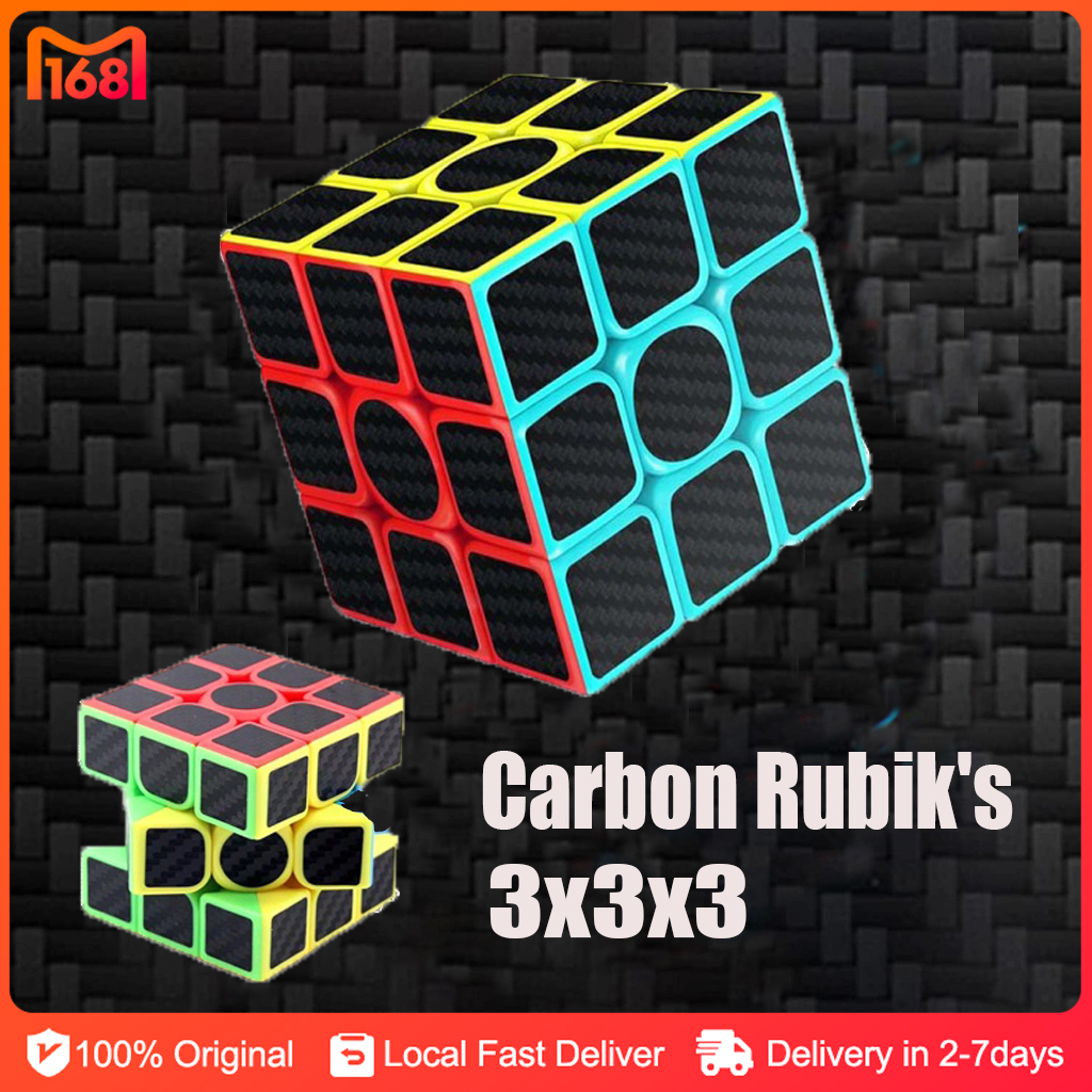 3x3x3 Carbon Fiber Rubik's Cube Super Smooth Fast Puzzle Rubik's Cube ...